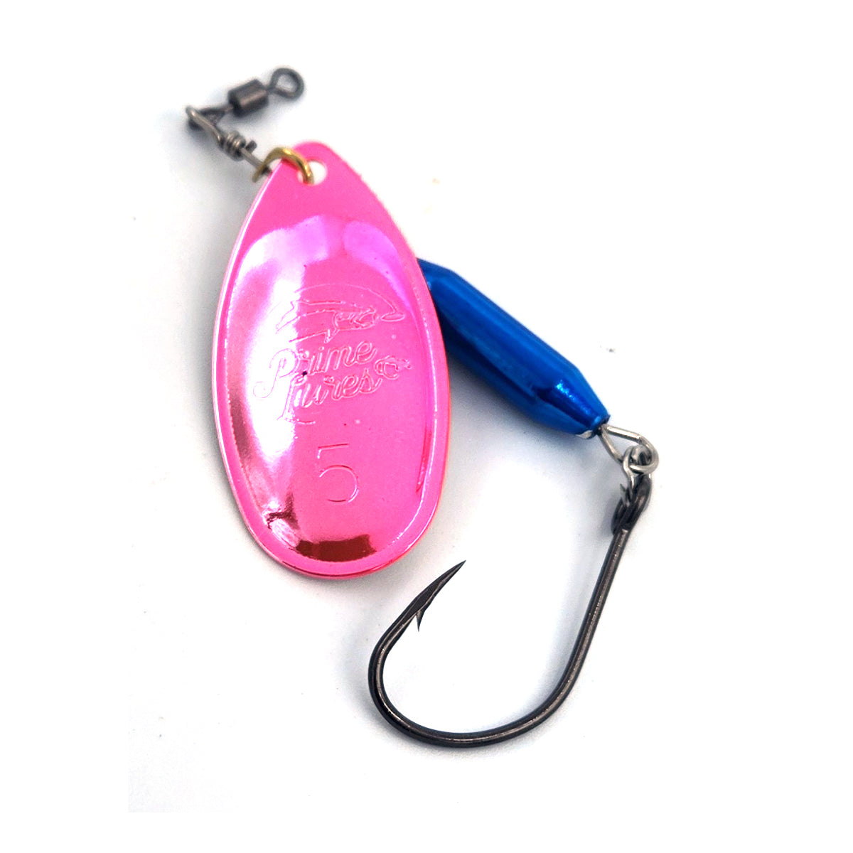 Prime Lures "Clean Up Crew" Weighted Spinner - Metallic Pink/Blue